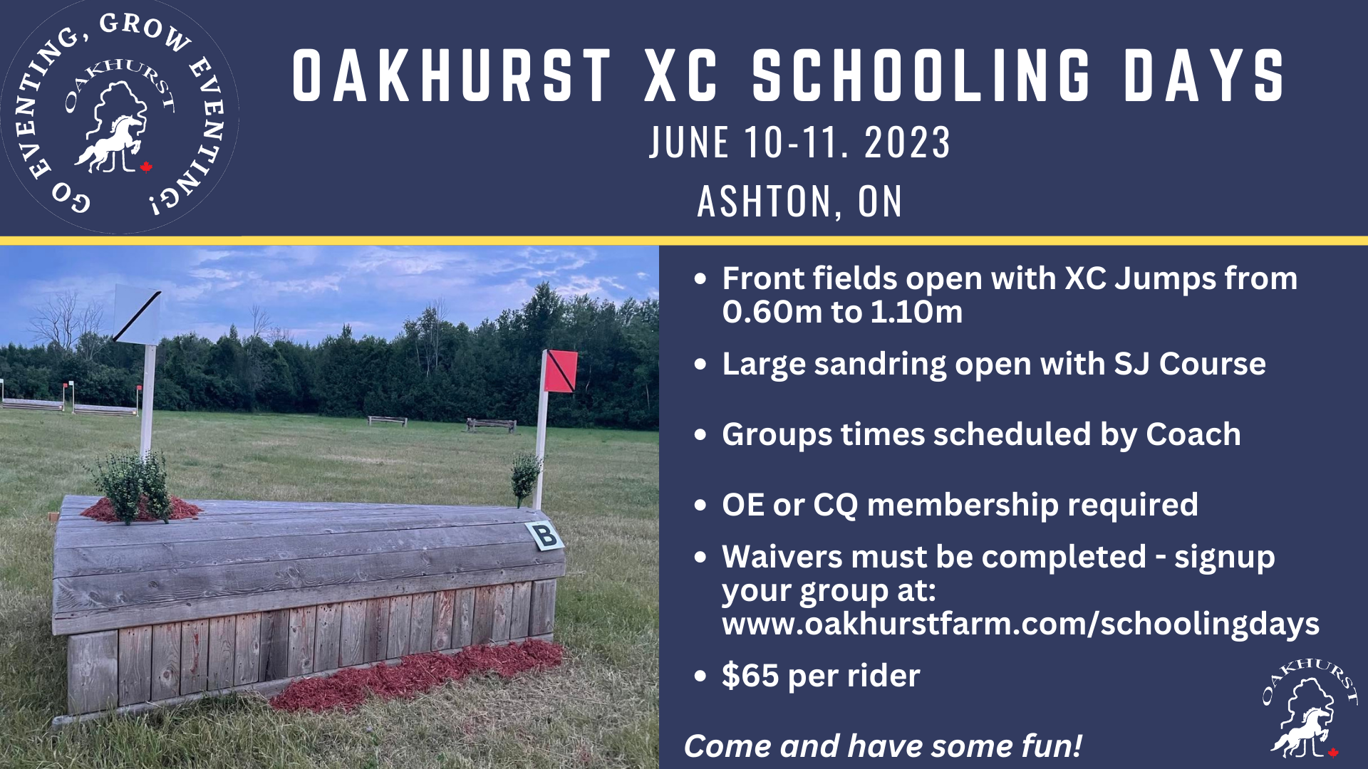 2023 – Oakhurst Schooling Days – Oakhurst Farm